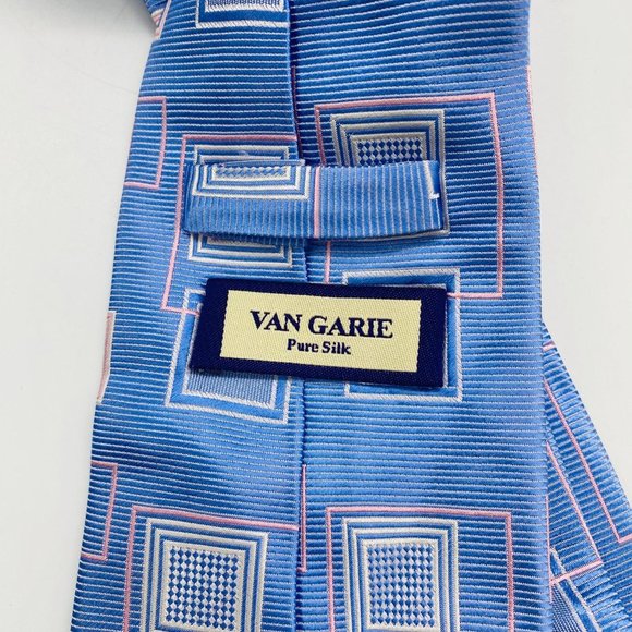 Van Garie | Accessories | Van Garie Mens Tie Blue Square 0 Silk | Poshmark